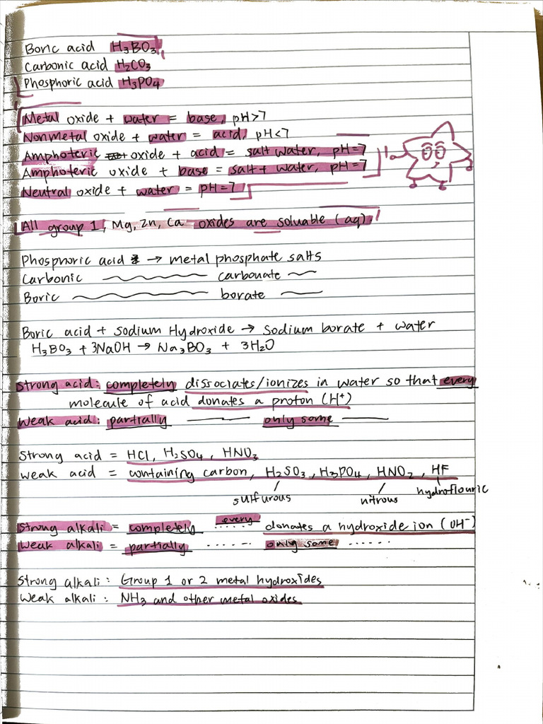 IGCSE Chem Acids Bases Notes (Partial) | PDF | Acid | Branches Of ...