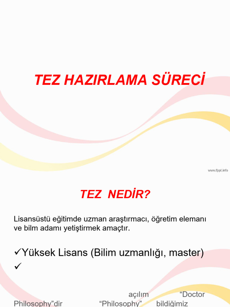 Baye 11 Tez Hazirlama Süreci̇ | PDF