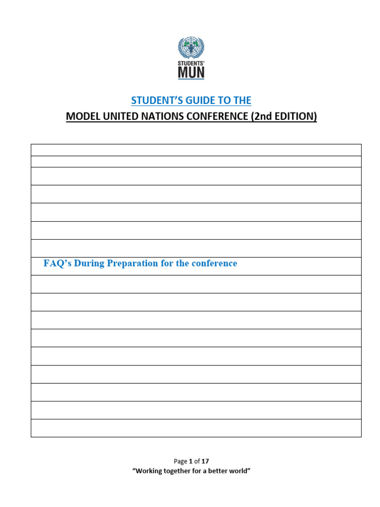 Munc Guidelines - 2023-24 | PDF | Committee | United Nations