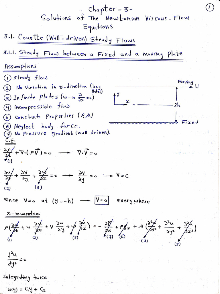 AFM Chapter 3 Solutions of Newtonian Viscous Flow Equations | PDF | Fluid Mechanics