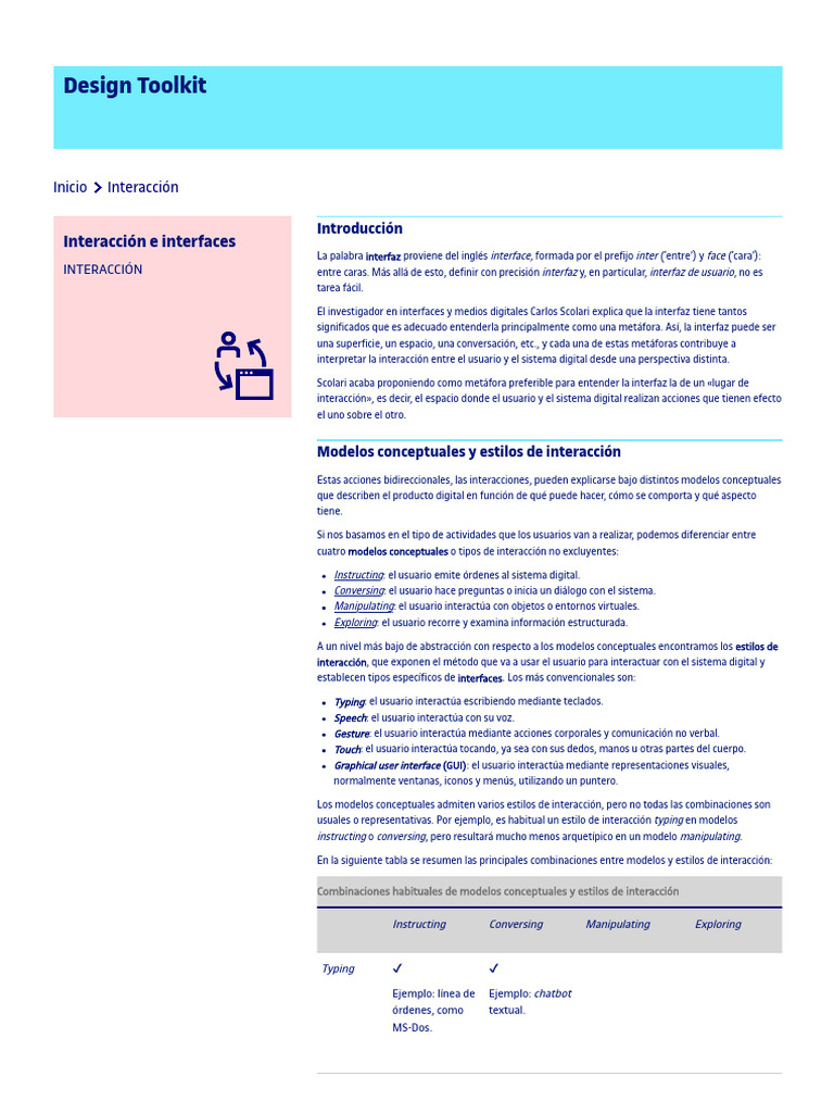 UOC_Design Toolkit _ Interacción e interfaces | PDF | Interfaces gráficas de usuario | Interfaz ...