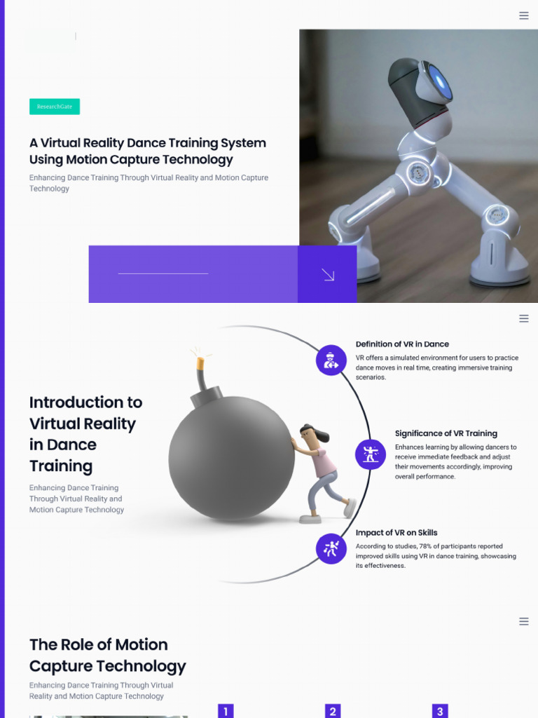 A Virtual Reality Dance Training System Using Motion Capture Technology ...