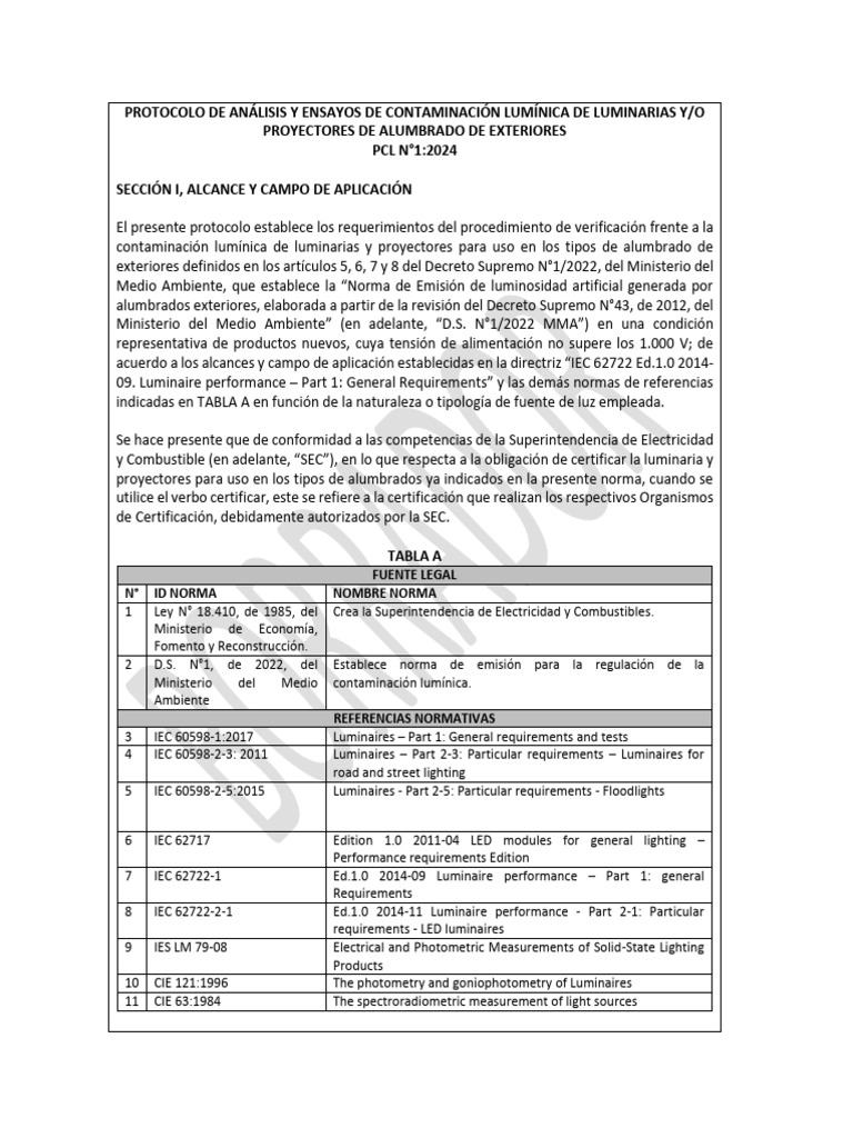 Propuesta Protocolos DS1-2024 | PDF | Óptica | Diodo emisor de luz