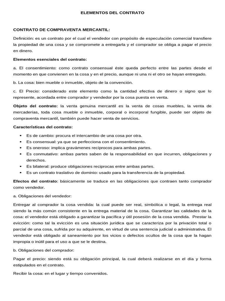 Elementos y Tipos de Contratos Mercantiles | PDF | Seguro | Póliza de seguros