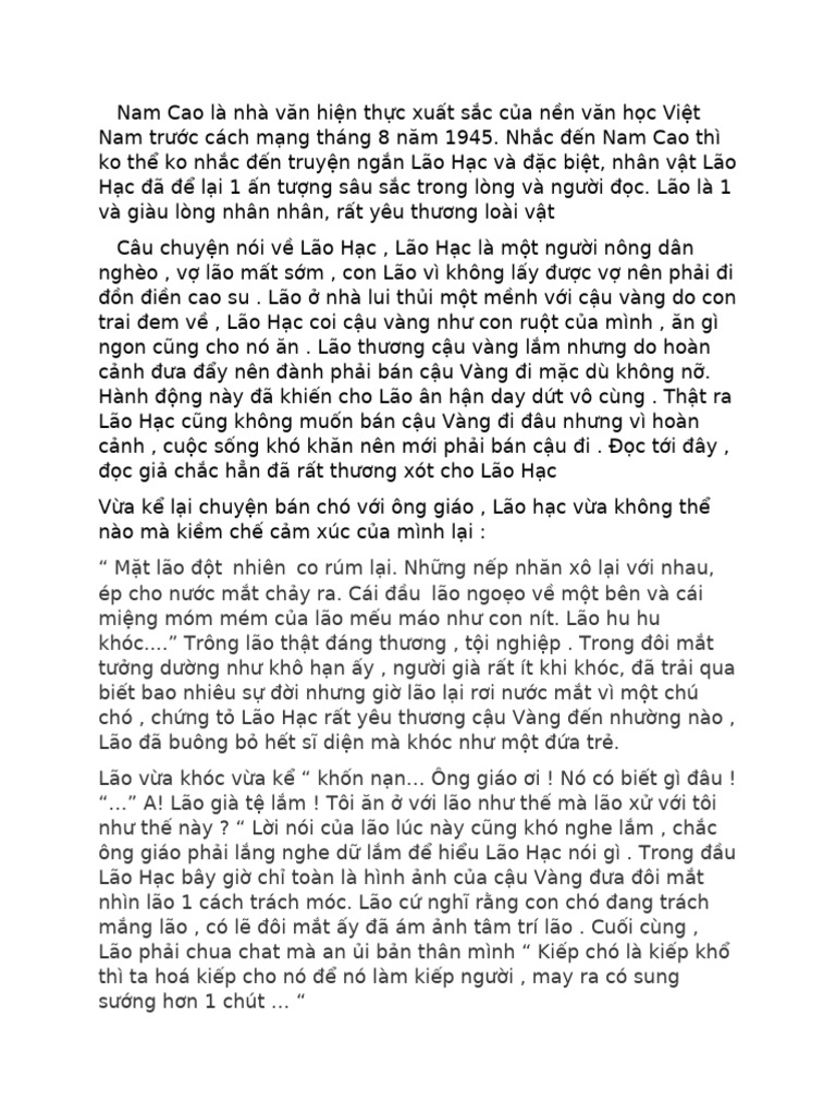 Nam Cao - Lão H C | PDF