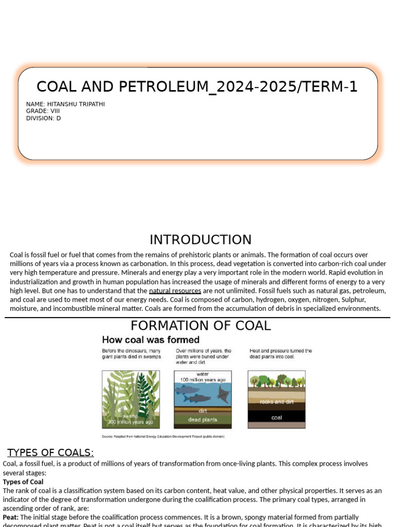 Coal and Petroleum | PDF | Coal Mining | Coal