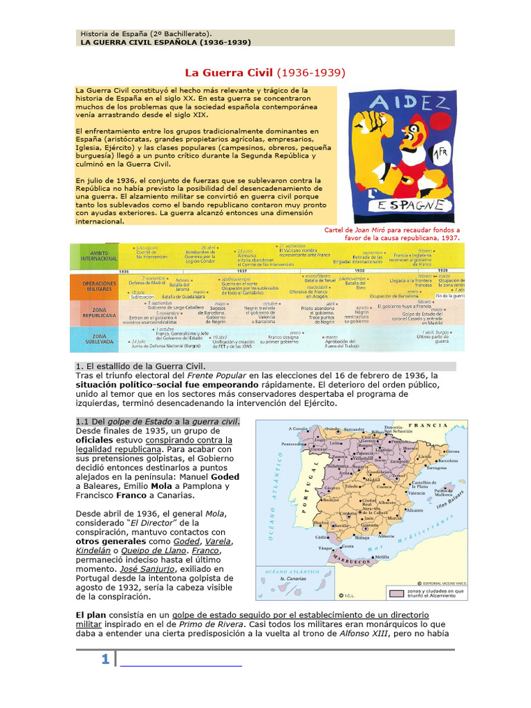 Guerra Civil Española: Análisis Histórico | PDF | guerra civil Española ...