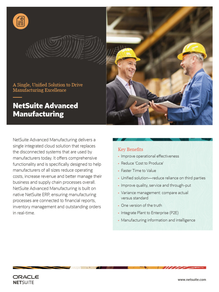 Ds Ns Advanced Manufacturing | PDF | Enterprise Resource Planning | Information Technology