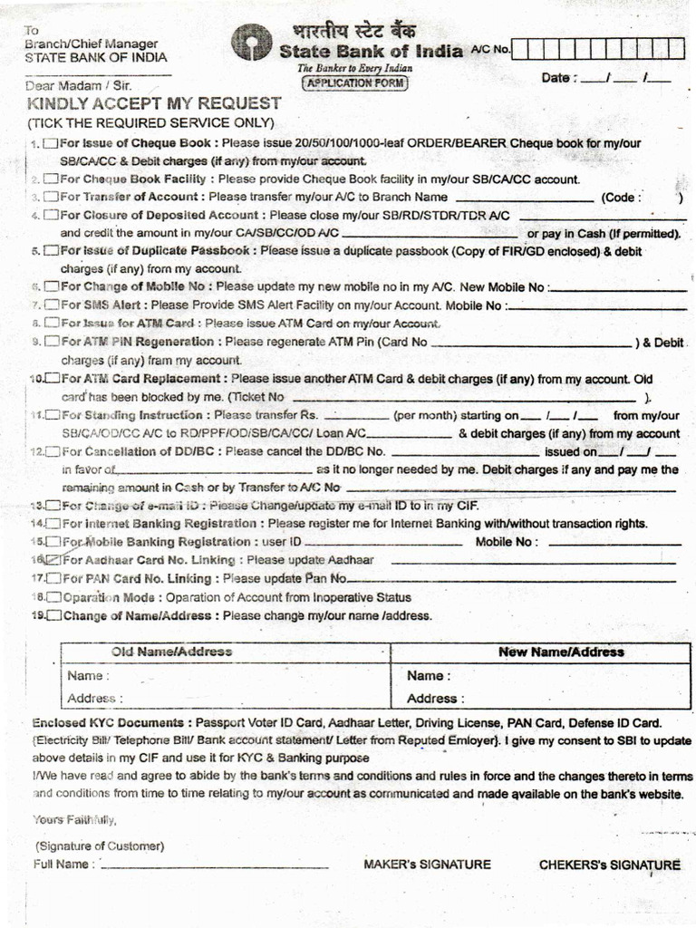 SBI Form | PDF