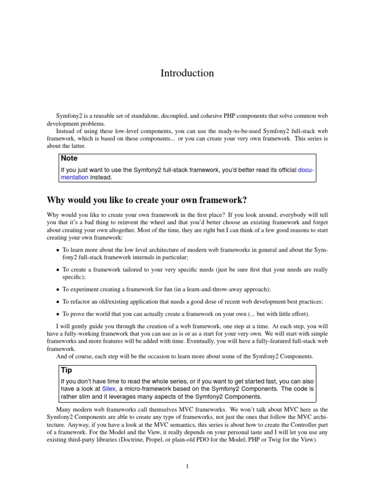 Create Your Own Framework... On Top of The Symfony2 - Part 01 - Fabien Potencier | PDF | Model ...