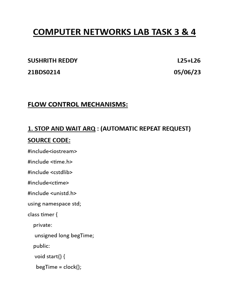 COMPUTER NETWORKS LAB TASK 2 - 21bds0214 | PDF | Computer Programming ...