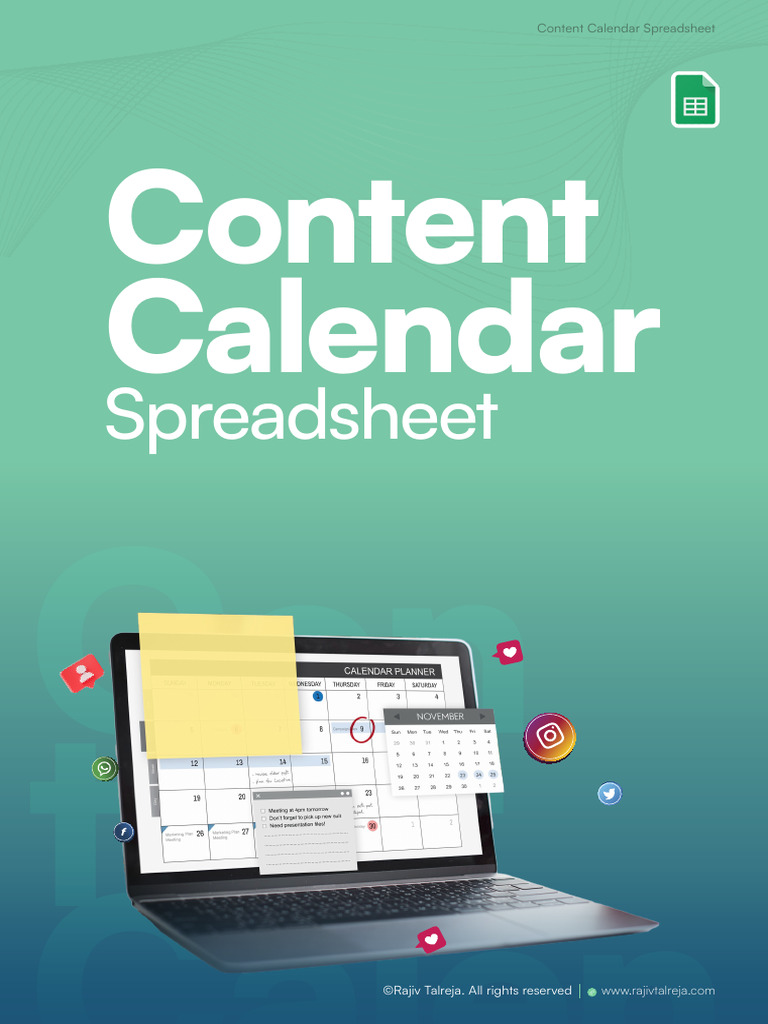 Content Calendar Spreadsheet | PDF