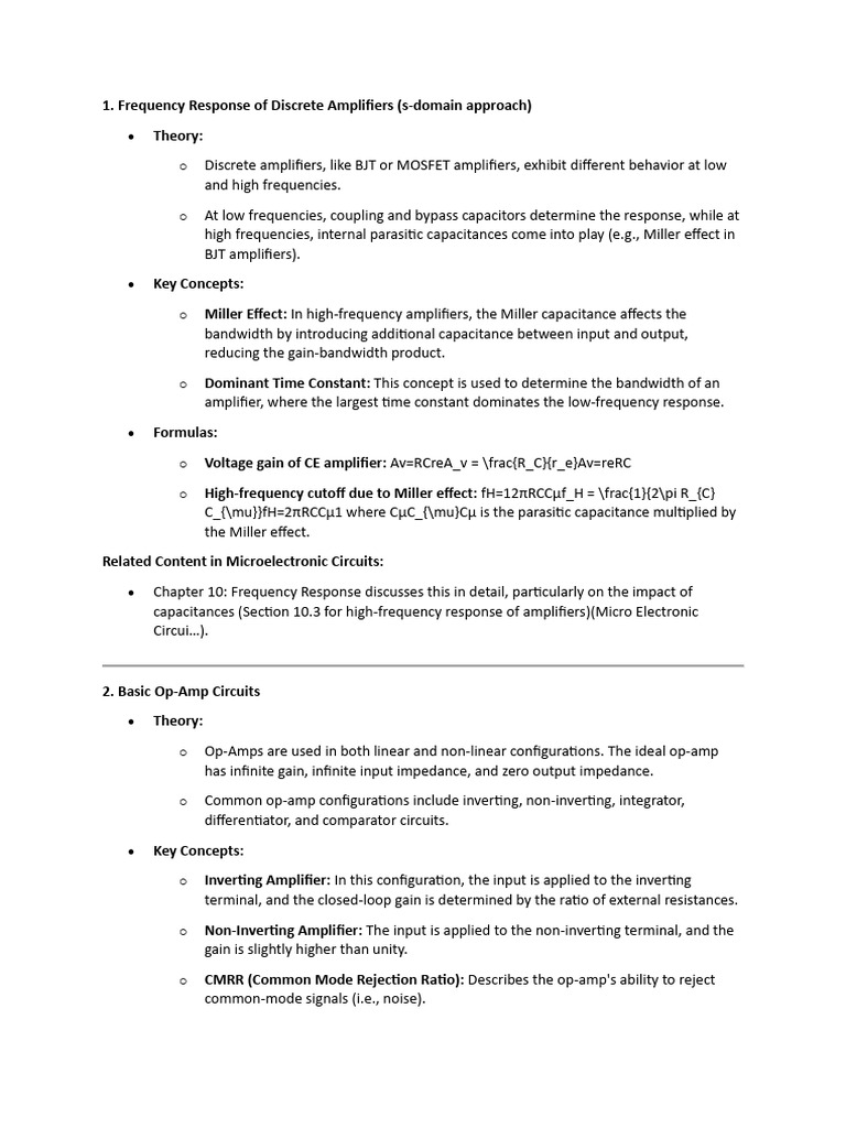 syllabus breakdown ec | PDF | Amplifier | Operational Amplifier