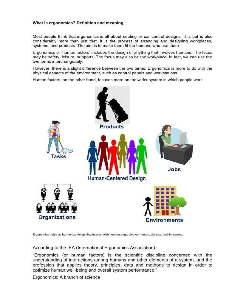 Lecture 4_ergonomics | PDF | Human Factors And Ergonomics | Psychology