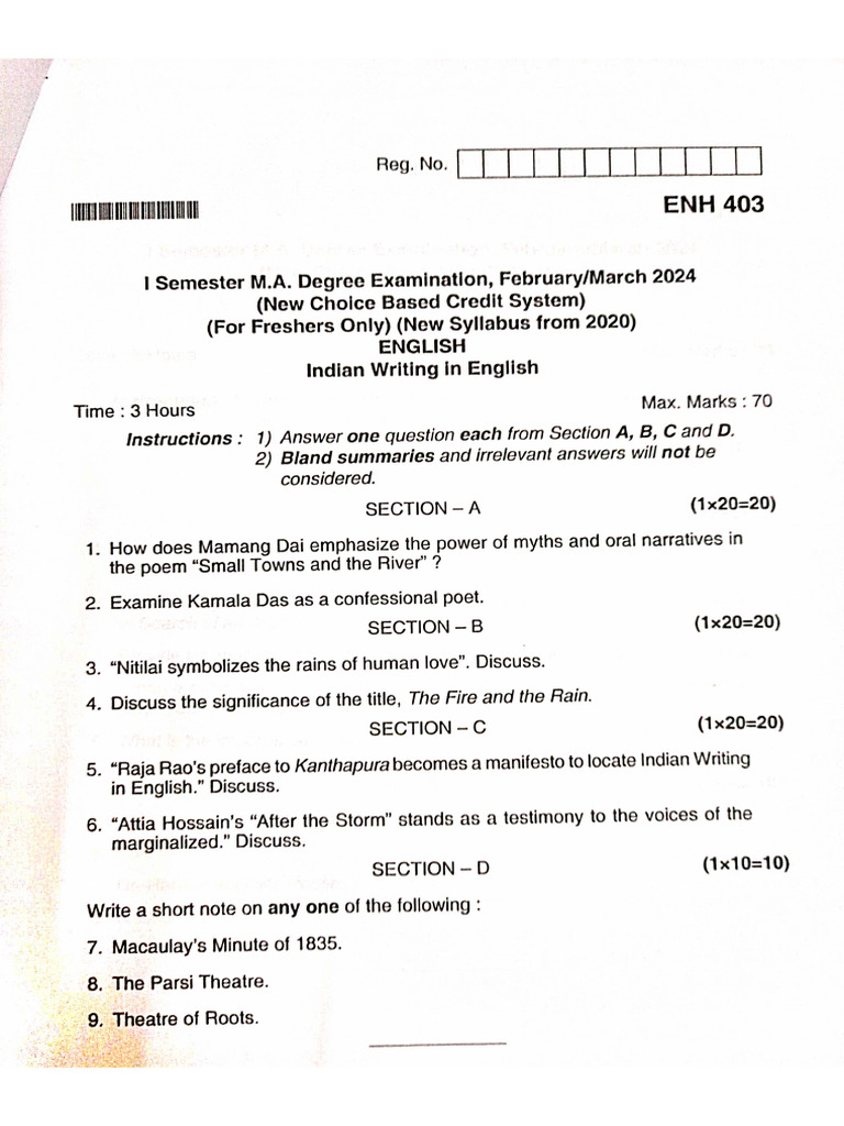 Indian Writing in English | PDF