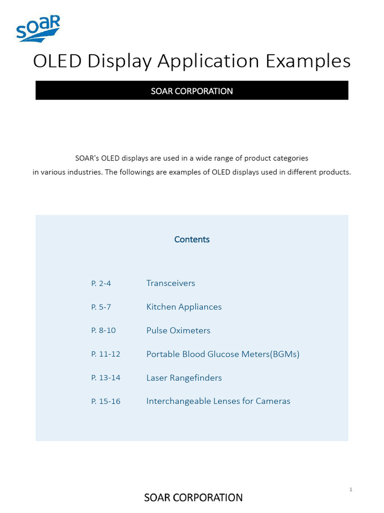 OLED Display Application Examples en | PDF | Liquid Crystal Display | Oled
