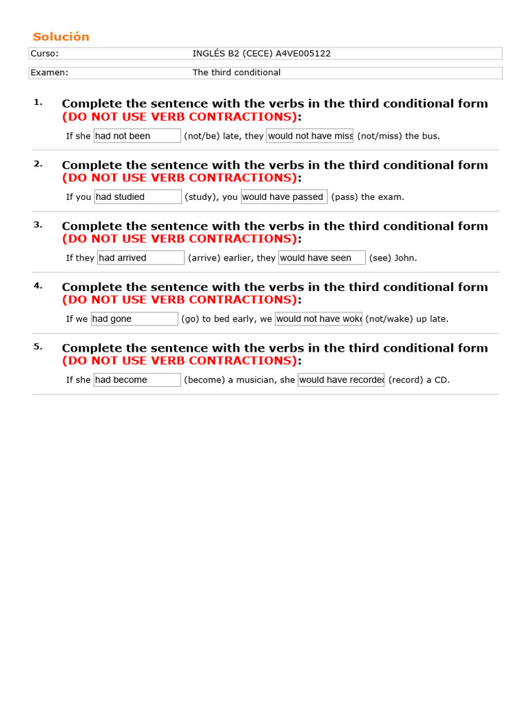 Third Conditional | PDF