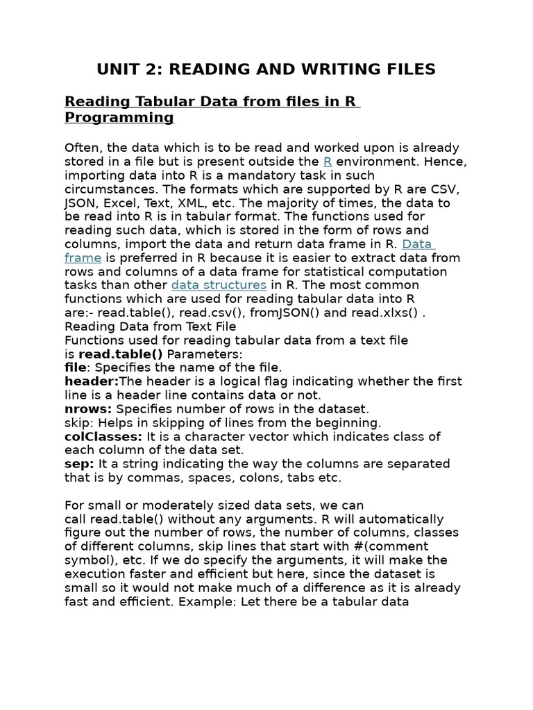 Unit 2 Reading and Writing Files | PDF | Comma Separated Values | Software