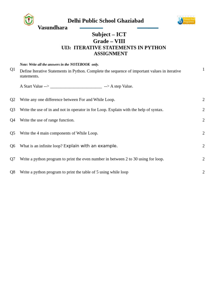 Grade 8 Ui3 Individual Assignment 1 Pdf