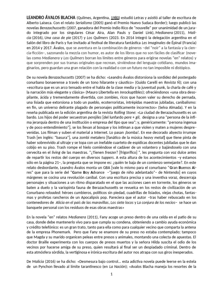 ÁVALOS BLACHA, Leandro | PDF | Muñecas