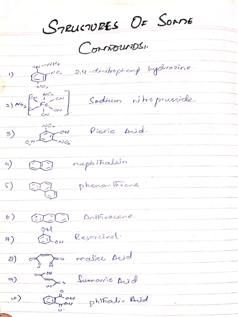 Structures of Some Compounds | PDF