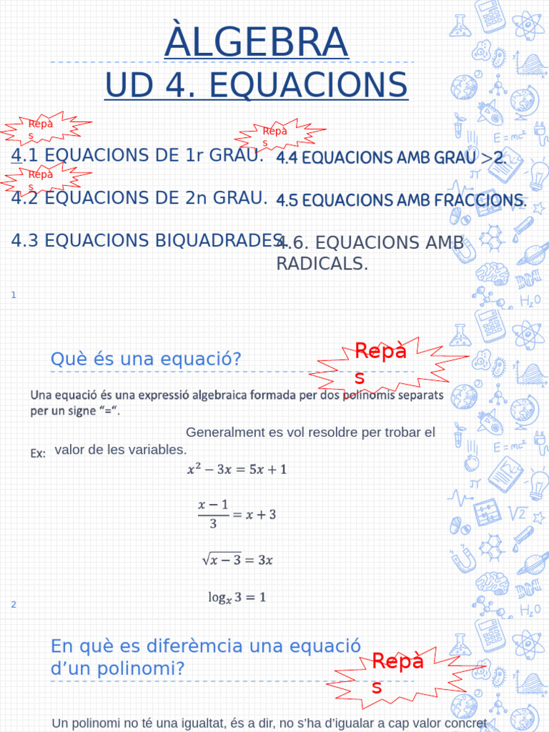 4. Equacions (1) | PDF
