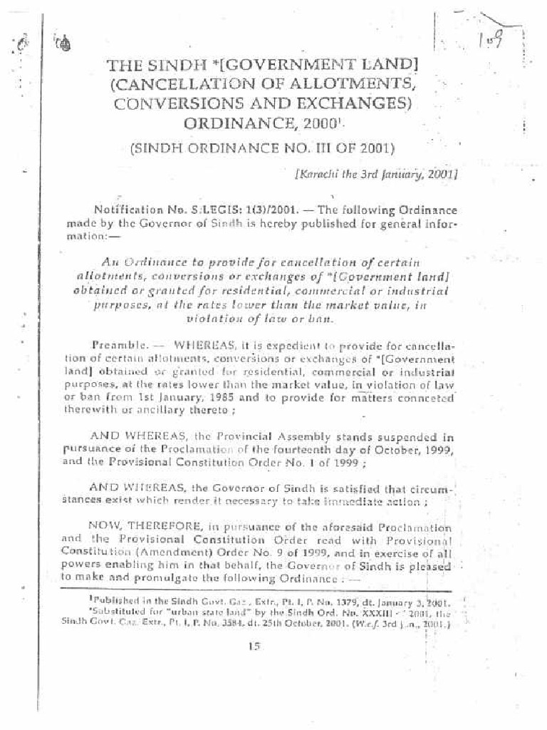 Ordenance 2001 | PDF