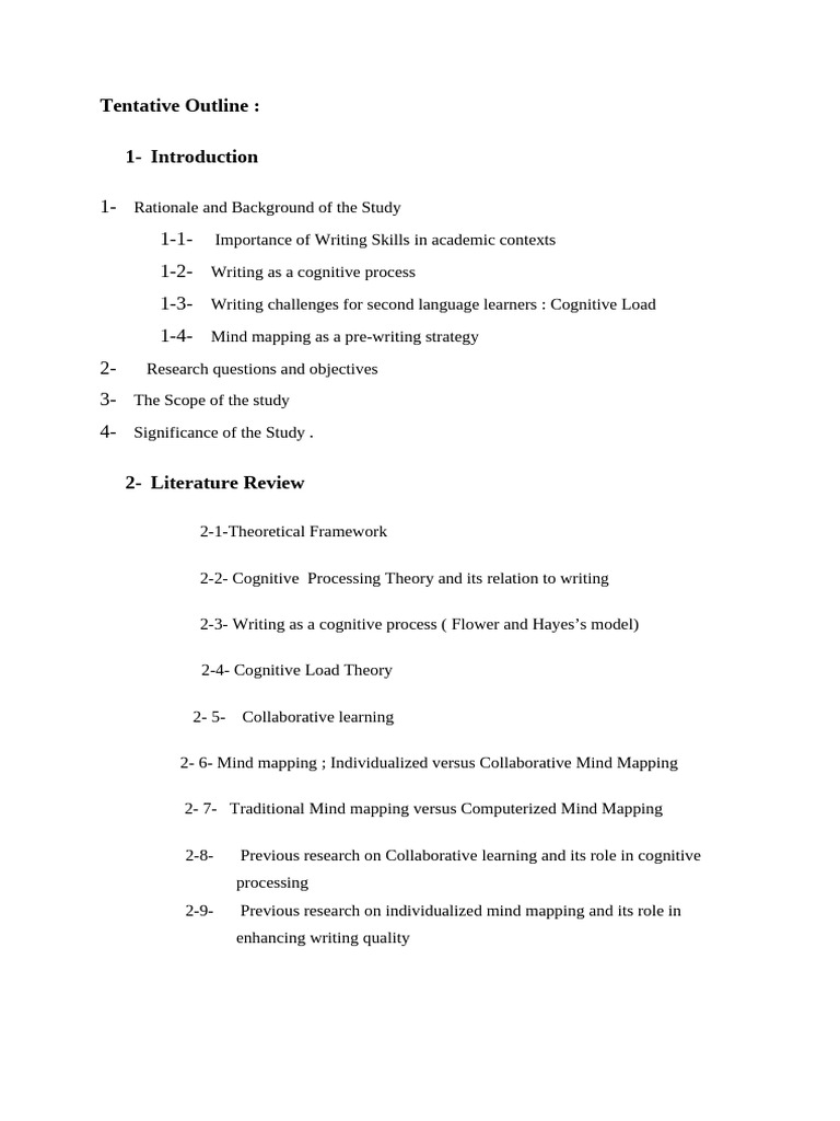 Tentative Outline | PDF