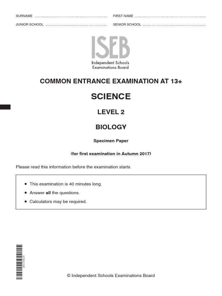 Science Exam for 13+ Students | PDF | Flowers | Brewing