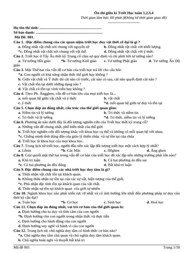 Đáp án trắc nghiệm azota | PDF