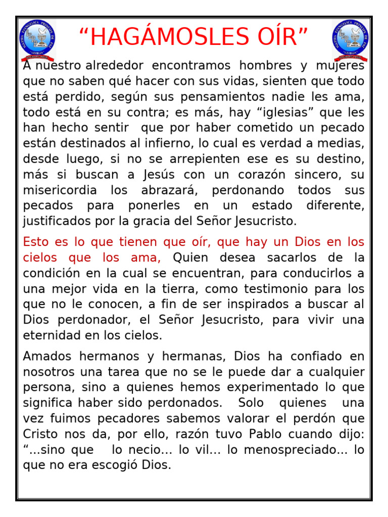 Hagámosles Oír | PDF