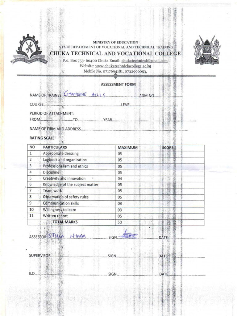Assessment Form B | PDF
