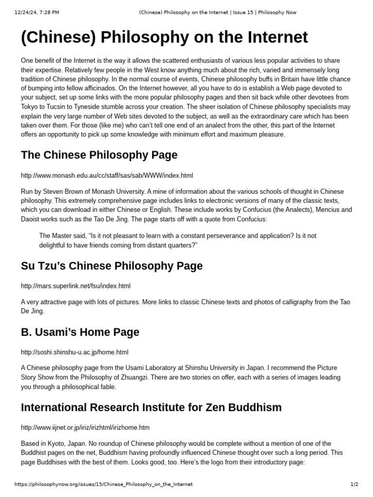 Chinese Philosophy Online Hub | PDF | Chinese Philosophy | Analects