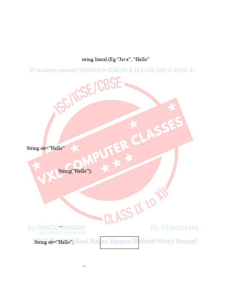 Java String Handling Basics | PDF | Boolean Data Type | String ...