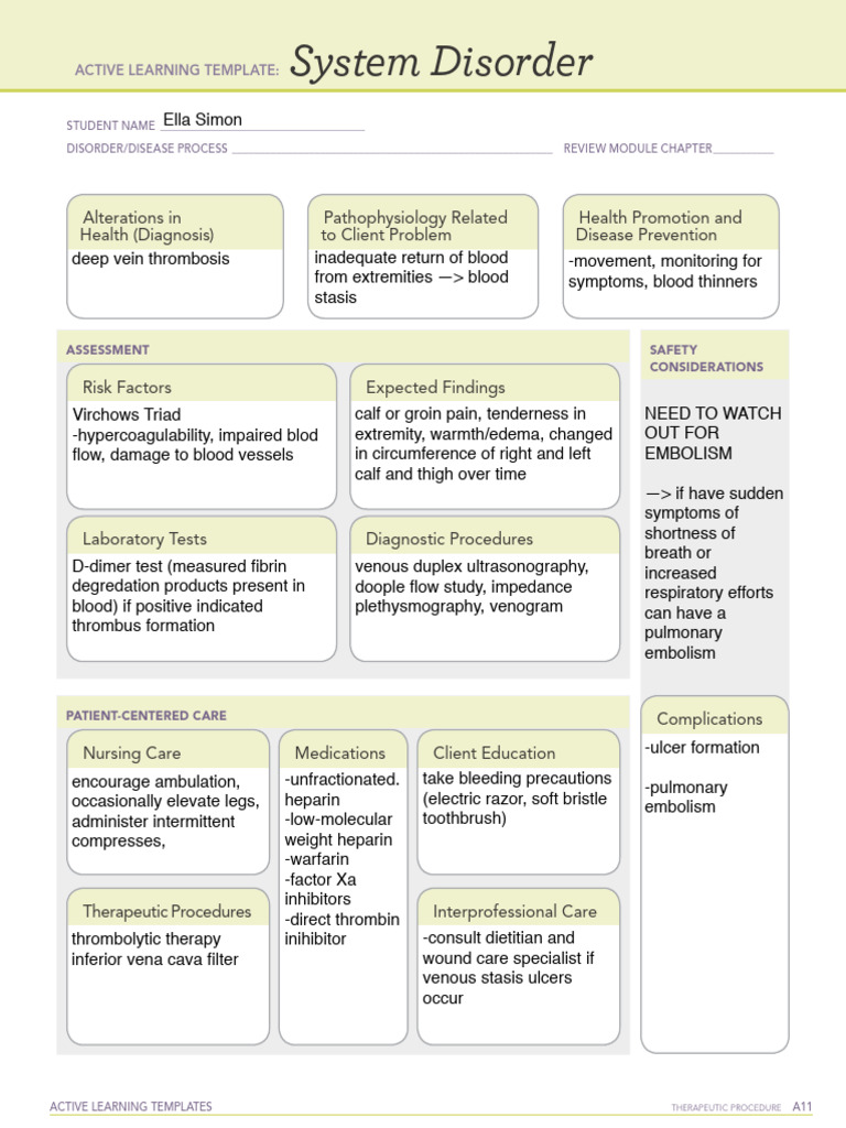 DVT Template | PDF | Blood | Clinical Medicine