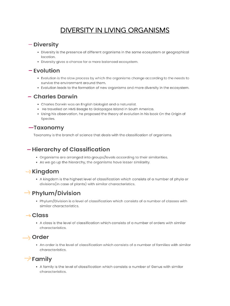 9TH Diversity Notes | PDF | Sponge | Vertebrates