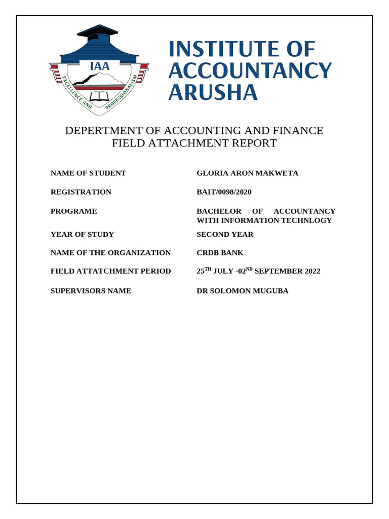 Final Report Innes CRDB Bank-1-1 | PDF | Cheque | Banks