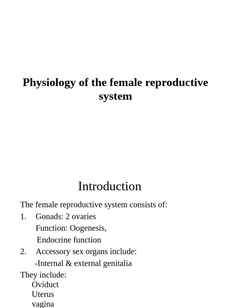Female Reproductive Physiology | PDF | Menstrual Cycle | Ovary