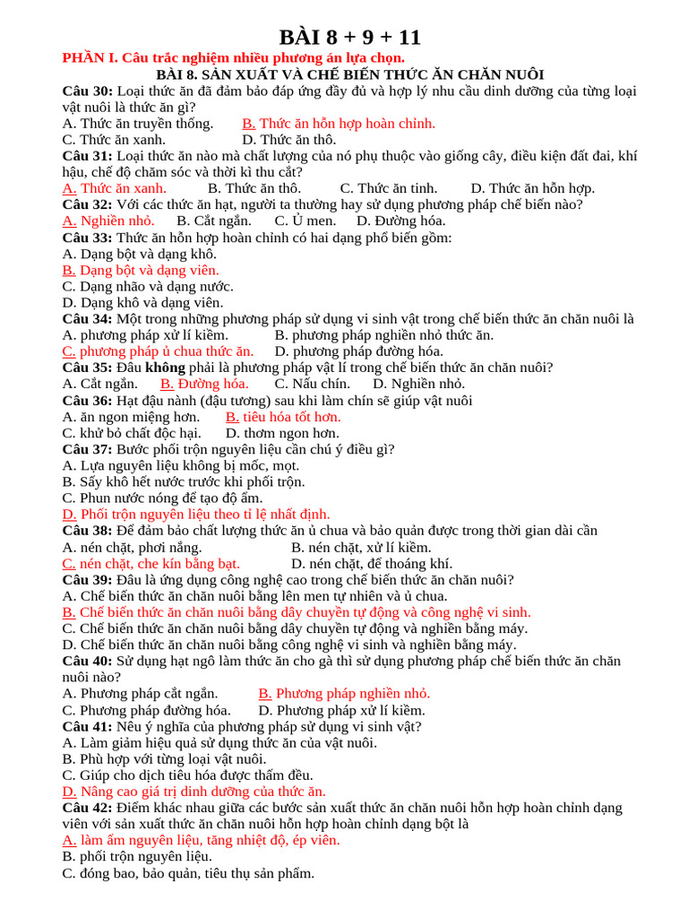 CN11 Bài 8,9,11 | PDF