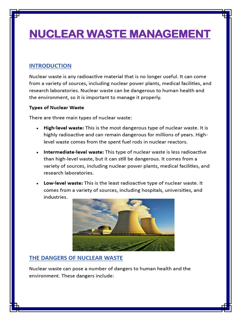 NUCLEAR WASTE.2pdf | PDF | Radioactive Waste | Nuclear Power