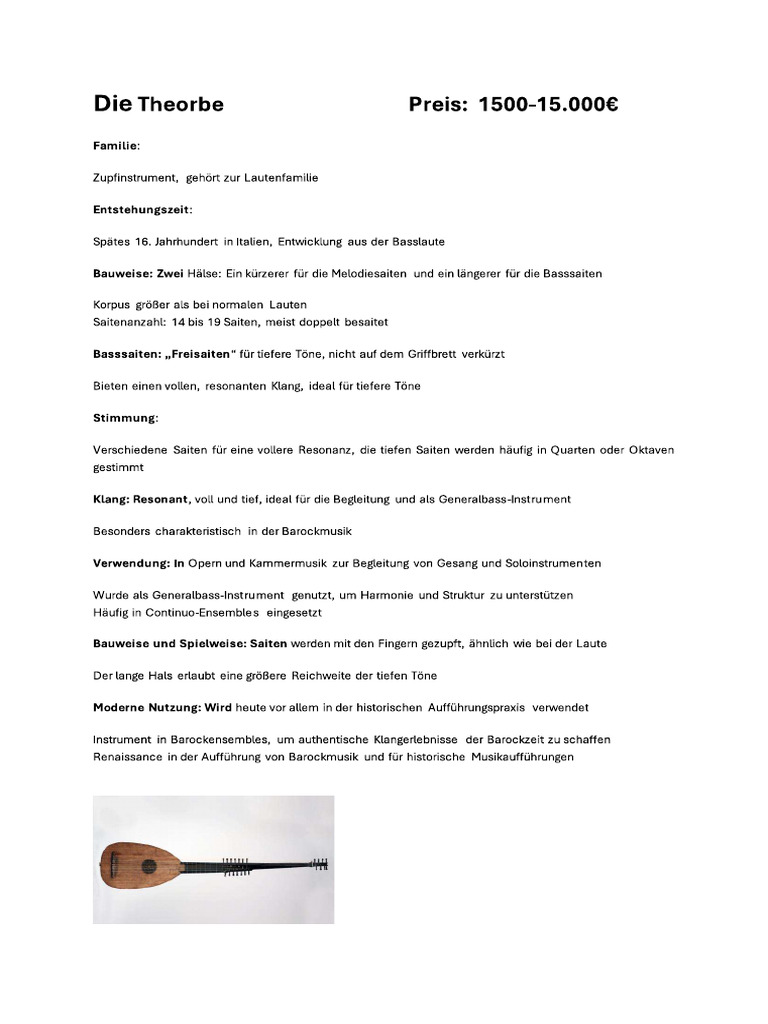 Theorbe | PDF