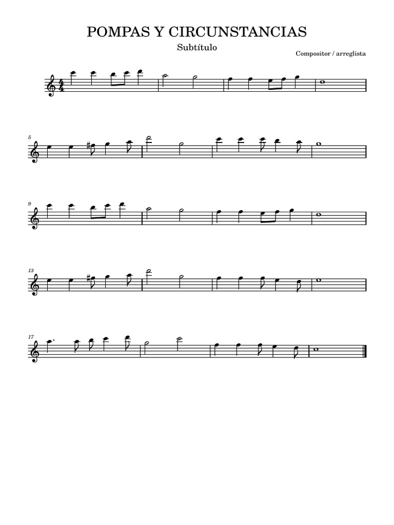 Pompas y Circunstancias (Aguda) | PDF