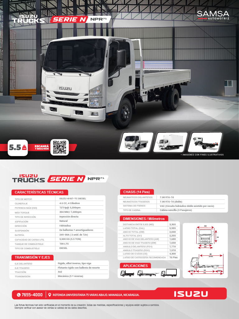 Ficha Tecnica NPR | PDF | Eje | Coche