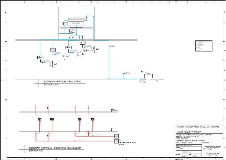 Esquema Vertical de Hidráulica Residencial | PDF