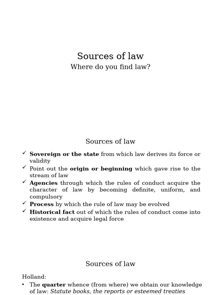Understanding Sources of Law | PDF | Precedent | Obiter Dictum