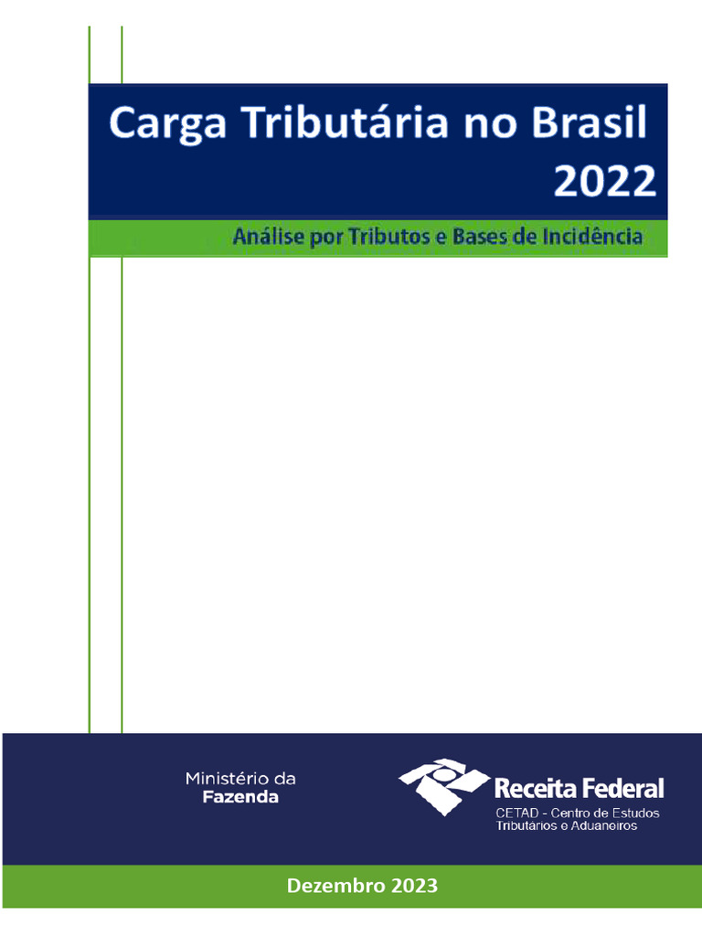 Carga Tributaria No Brasil 2022 | PDF | Impostos | Produto interno bruto