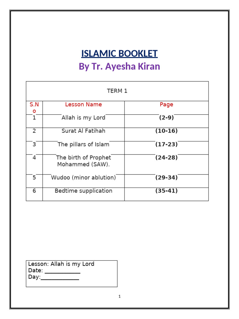 Islamic Booklet by Ayesha Kiran | PDF | Quran | Islam