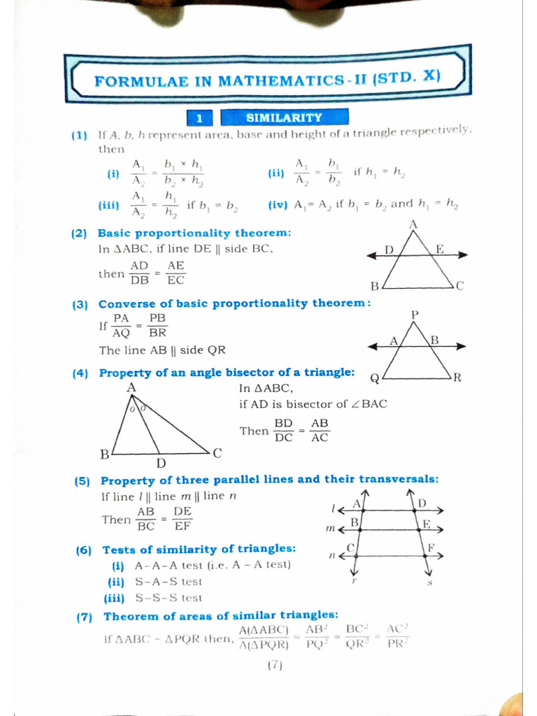 Geometry Formula List | PDF