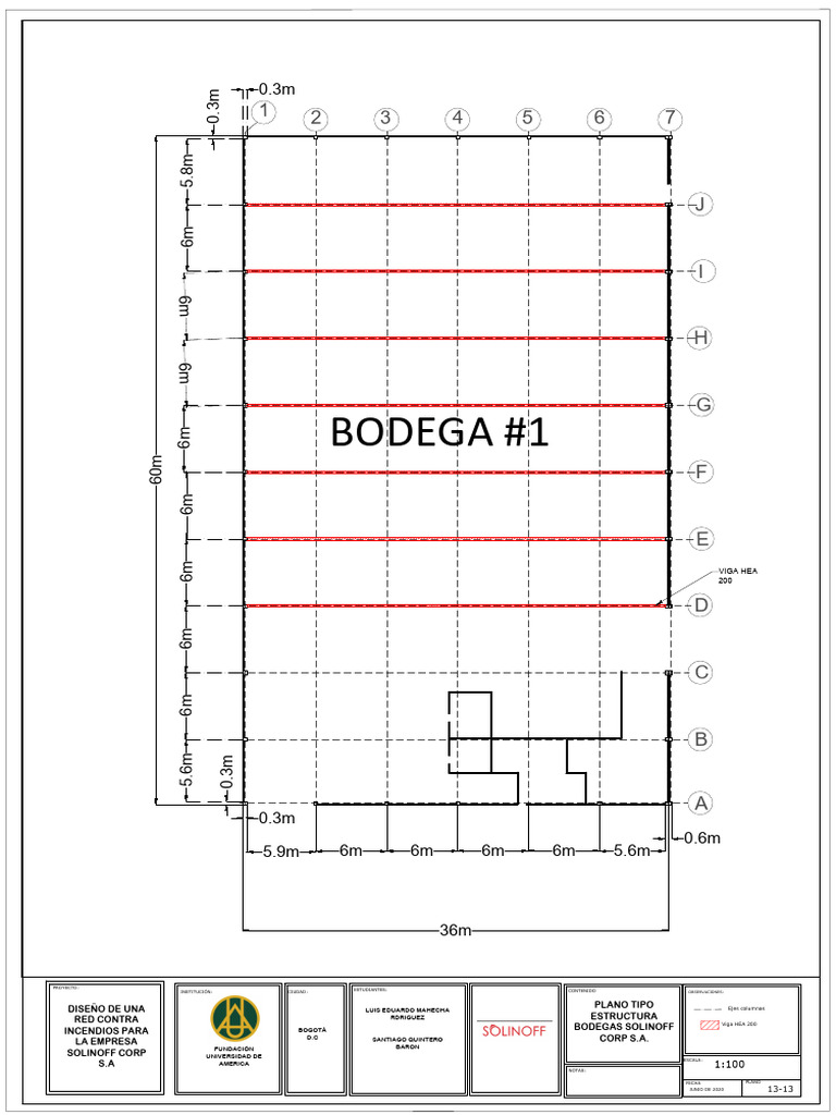 13 PLANO TIPO ESTRUCTURA BODEGAS | PDF