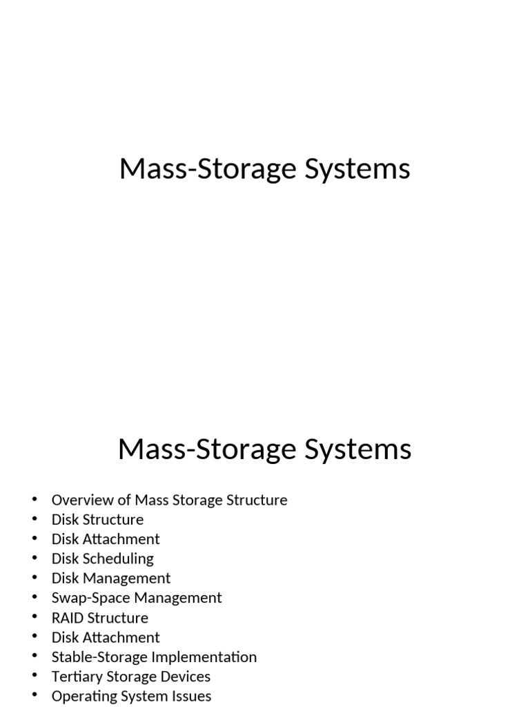 1. Mass-Storage Systems OS | PDF | Hard Disk Drive | Computer Data Storage